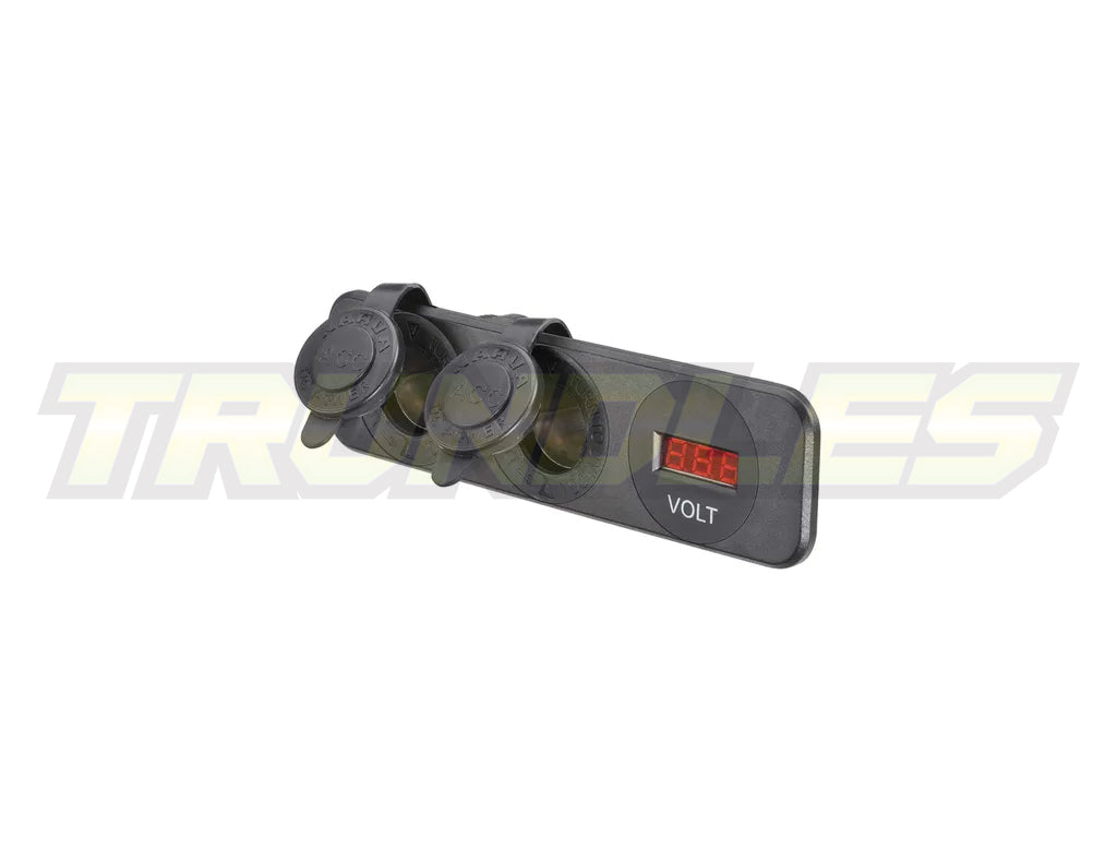 Narva Heavy-Duty Twin Accessory Sockets and 12/24V DC LED Volt ...