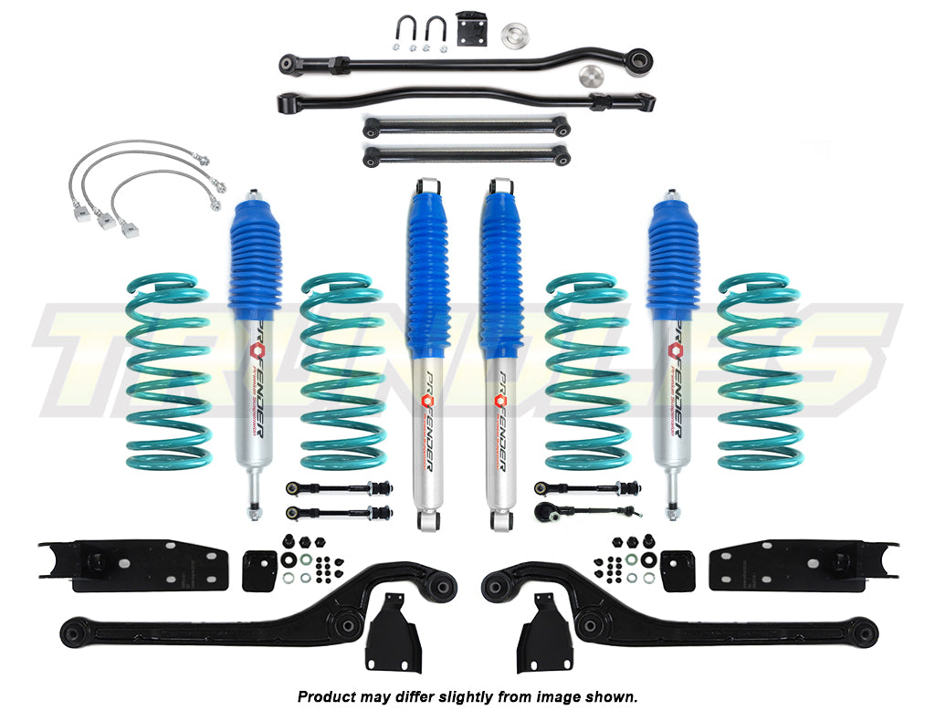 Profender 100mm Gas Lift Kit to suit Nissan Patrol Y61 Series II SWB 2